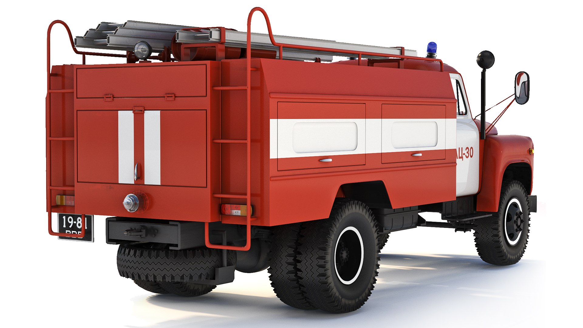 GAZ 53 AC-30-106G Fire Truck 1987 Model - TurboSquid 2055865