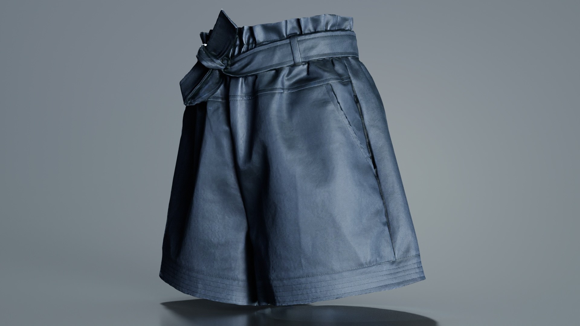 Wide Leather Short Belt Remastered 3D - TurboSquid 2361976