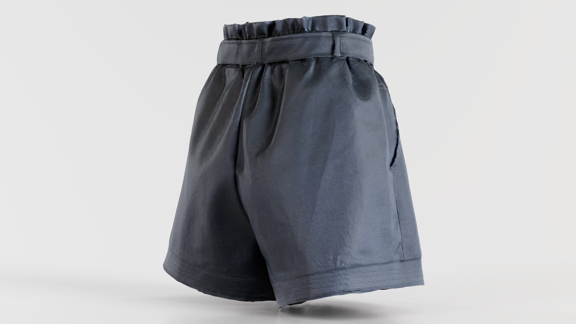 Wide Leather Short Belt Remastered 3D - TurboSquid 2361976