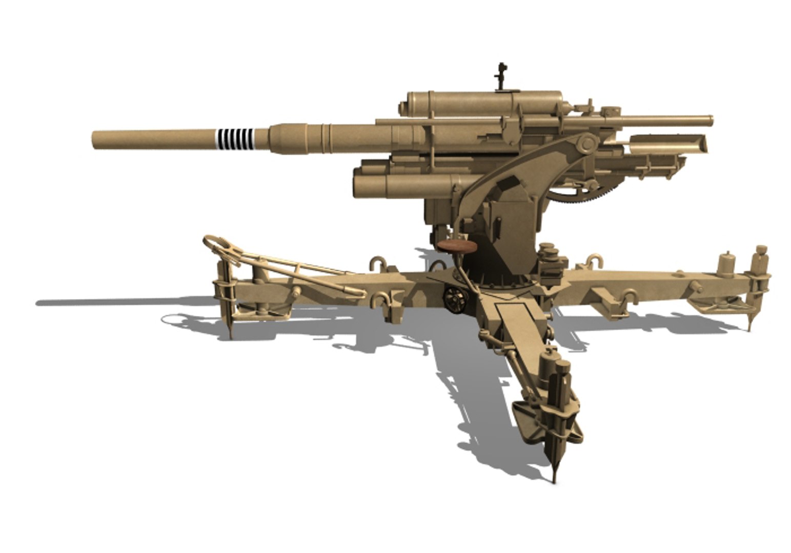 3D 8 Cm Flak Model - TurboSquid 1346060