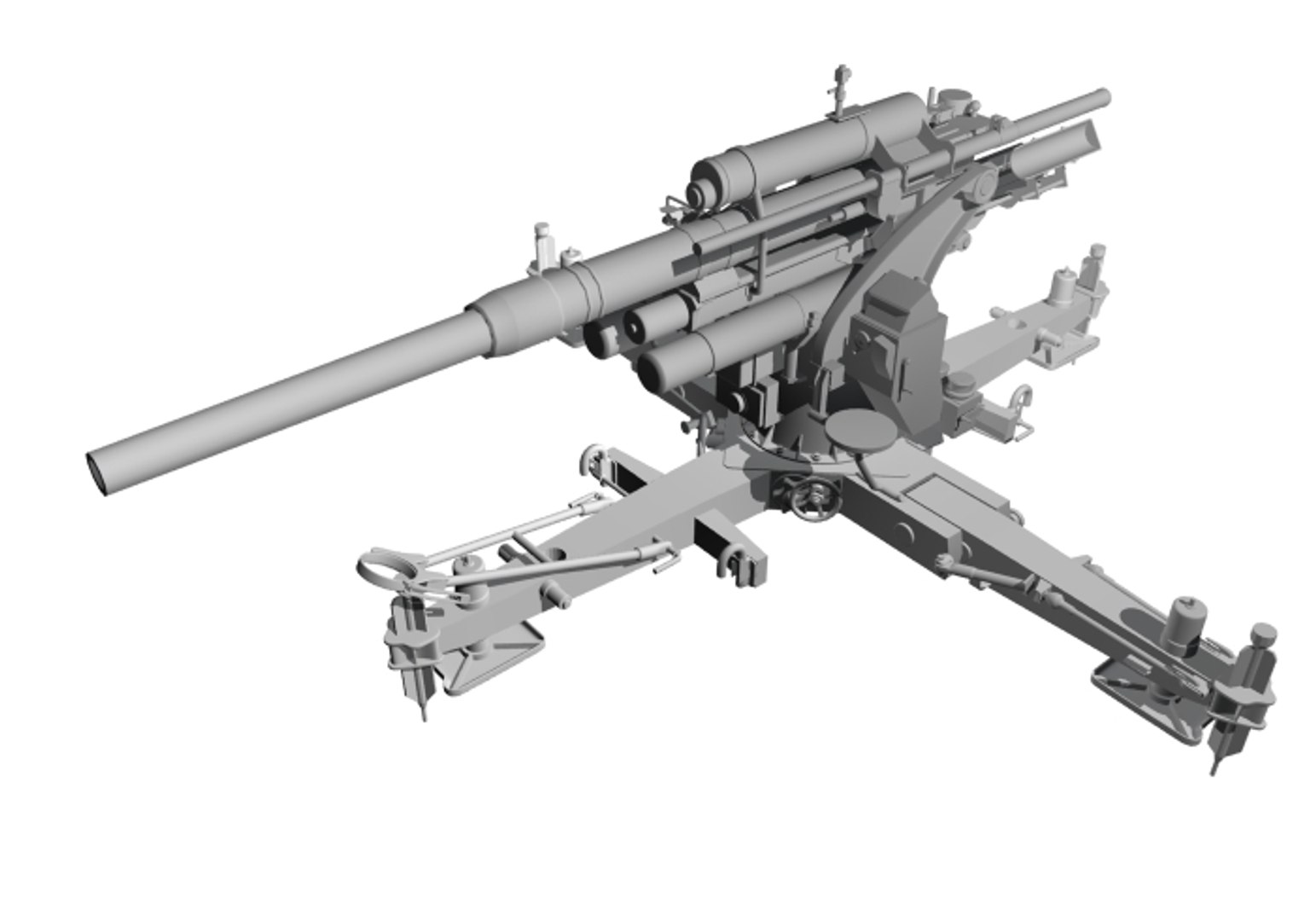 3D 8 Cm Flak Model - TurboSquid 1346060