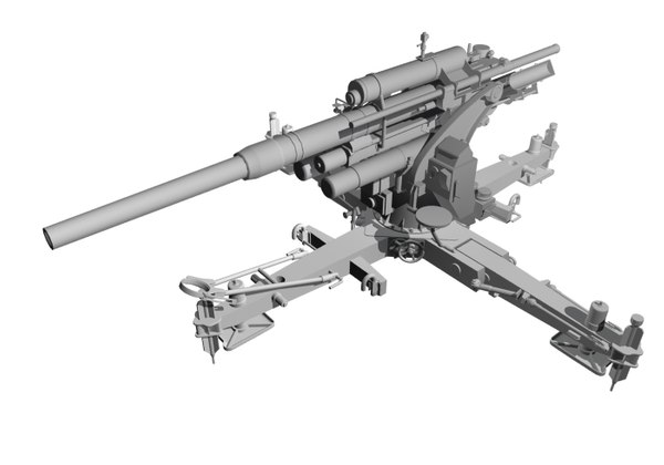 3D 8 cm flak model - TurboSquid 1346060