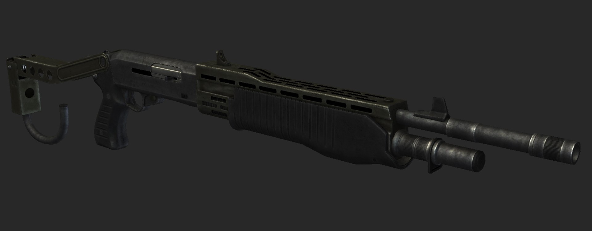 spas12 shotgun rendering max