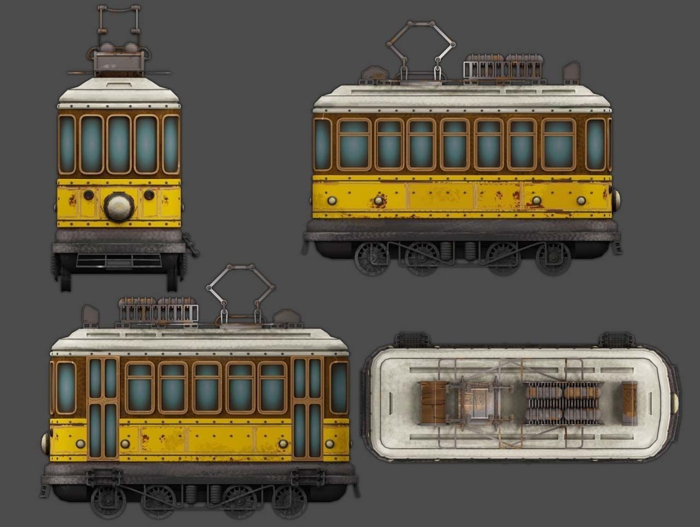 Tram Low-poly Transport Train 3D Model - TurboSquid 1463514