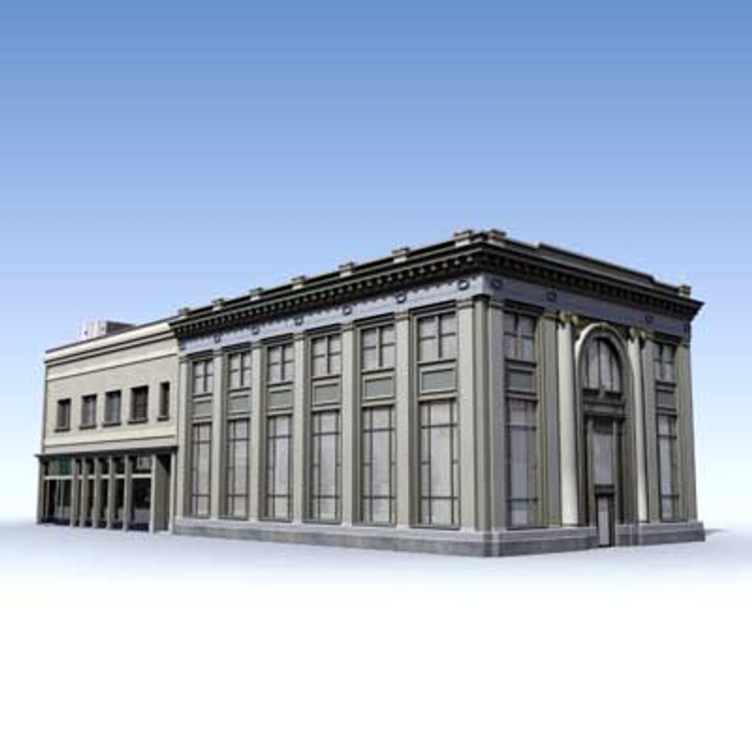 3d max bank building
