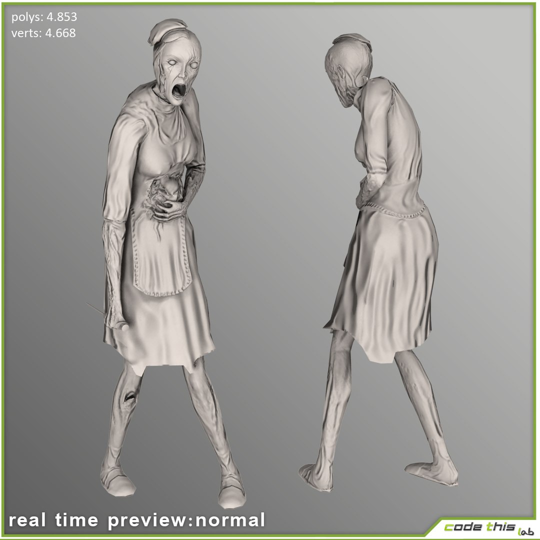 Zombie 3d Model