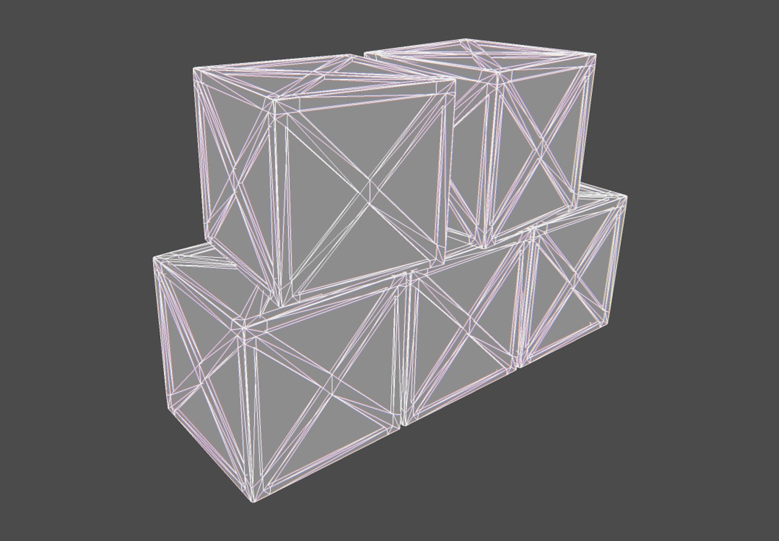 3d wooden crate games model