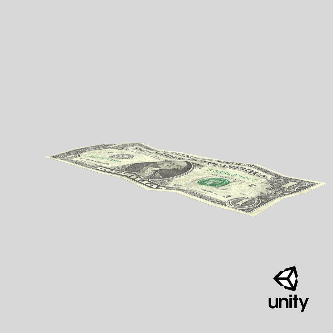 3D dollar bill crumpled - TurboSquid 1592638