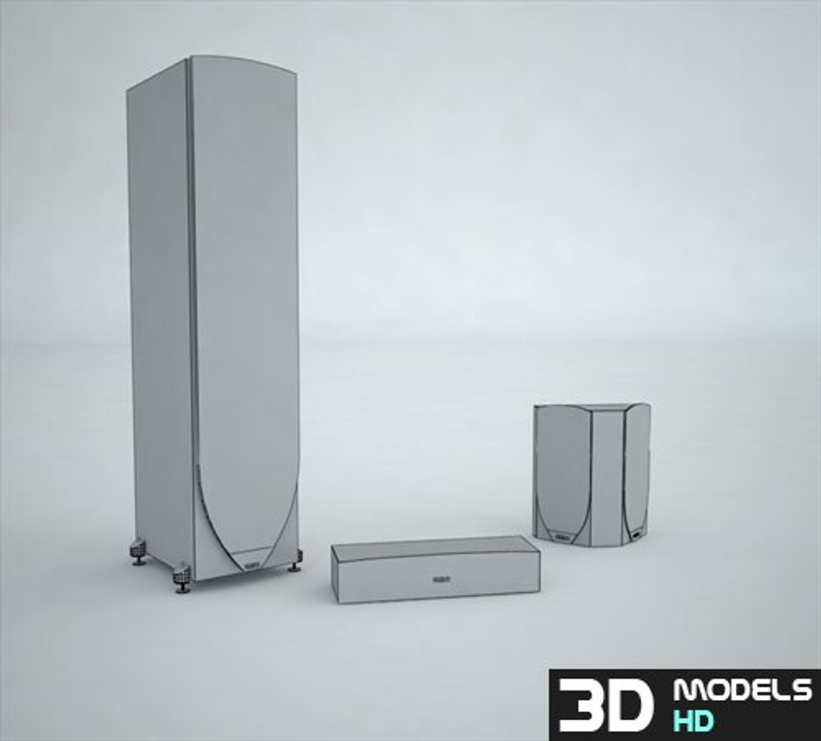 3d model speakers pack 1