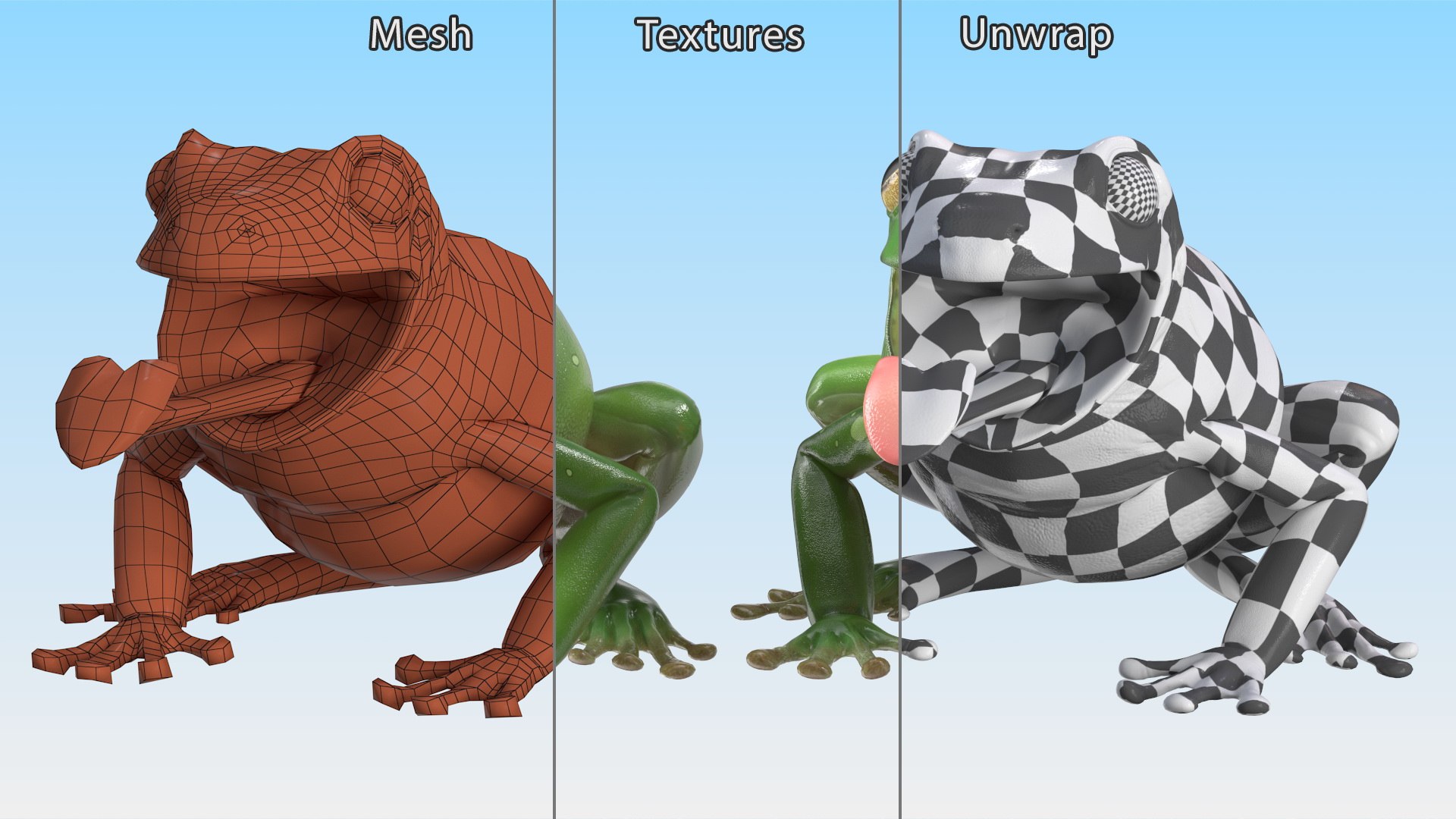 3D Australian Green Tree Frog With Extended Tongue Model - TurboSquid ...