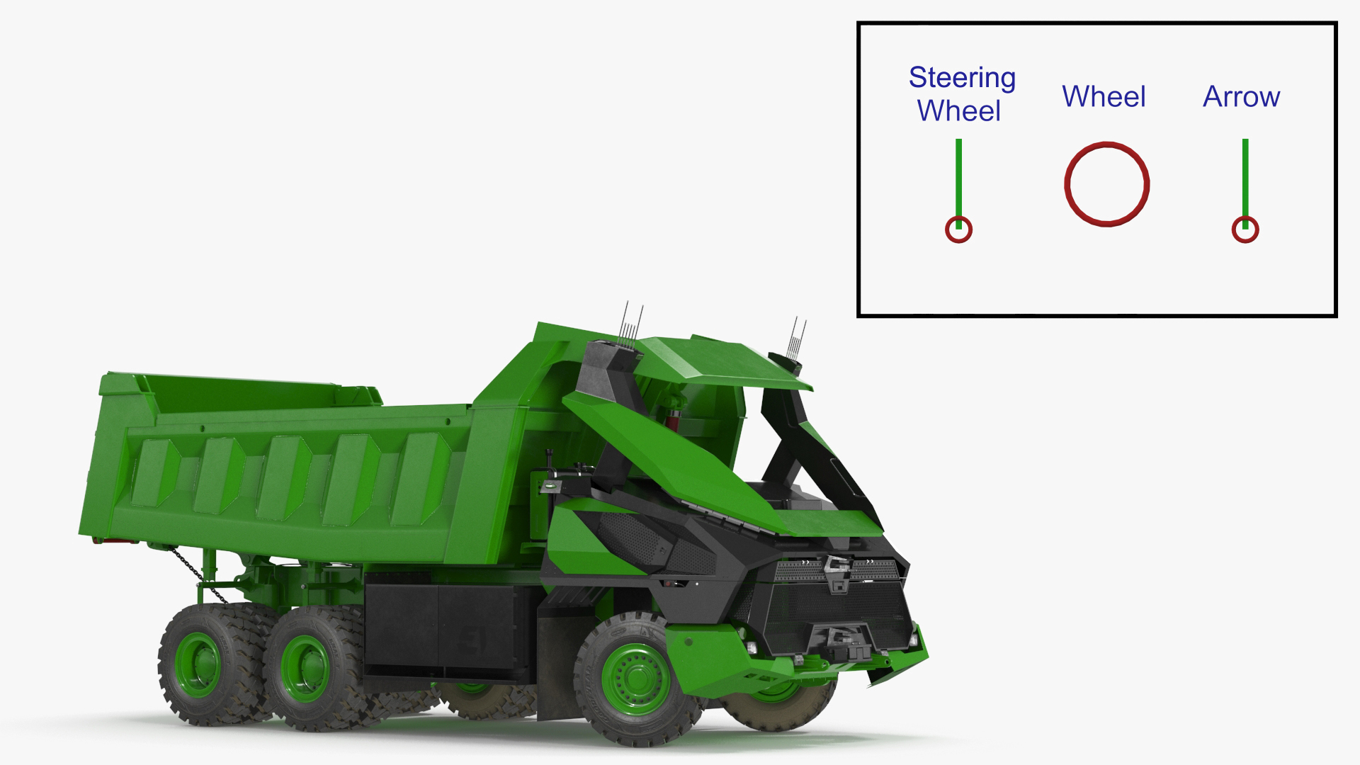 Electric Autonomous Mining Truck Green Rigged Model - TurboSquid 2201891