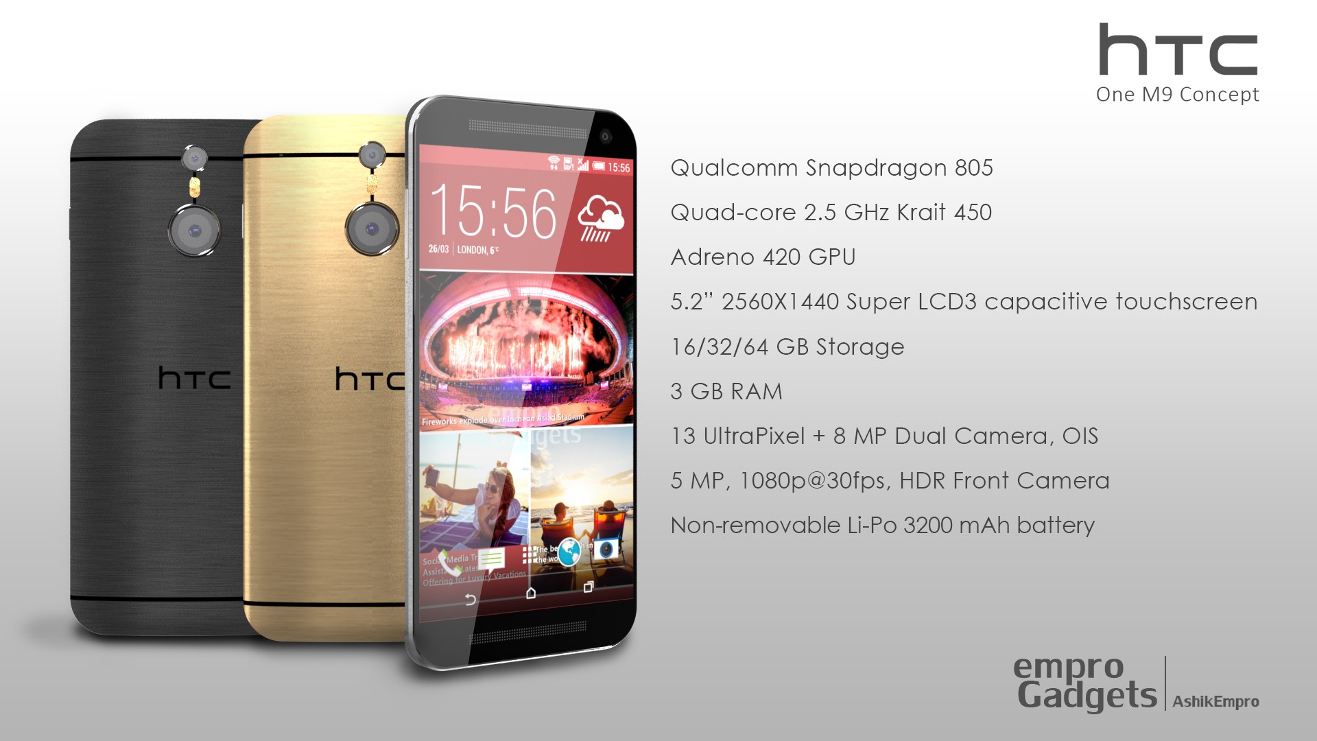 3d Model Htc M9