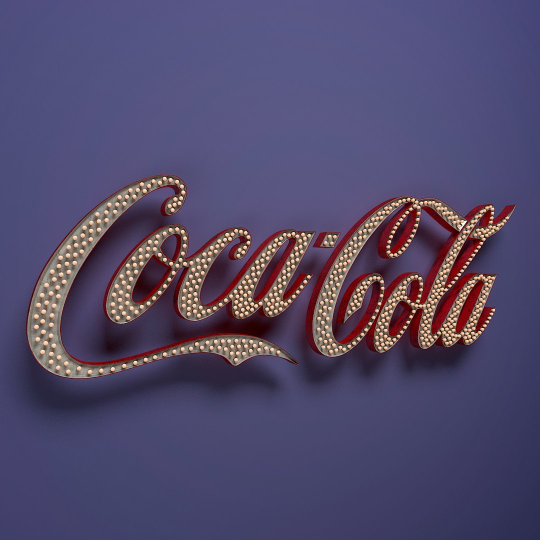 3d Model Coca Cola Vintage Sign