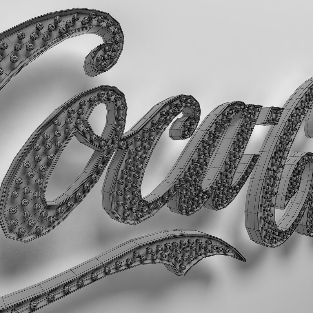 3d Model Coca Cola Vintage Sign