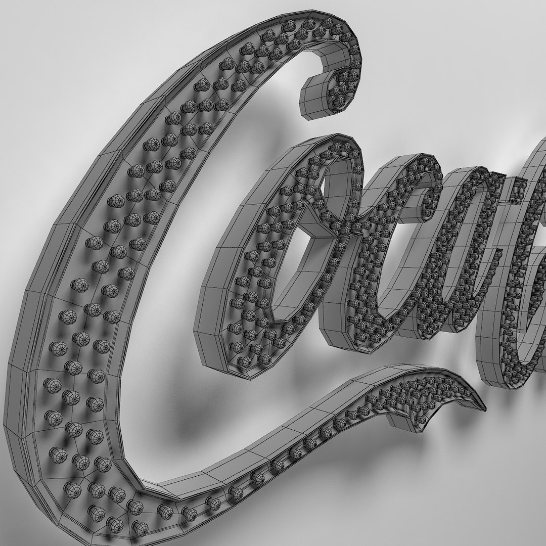 3d Model Coca Cola Vintage Sign