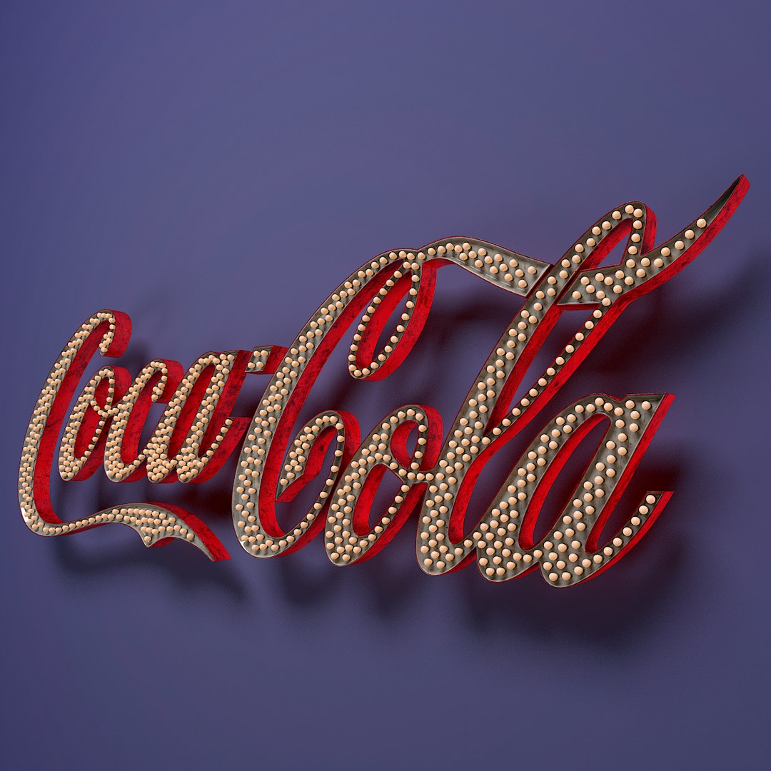 3d Model Coca Cola Vintage Sign