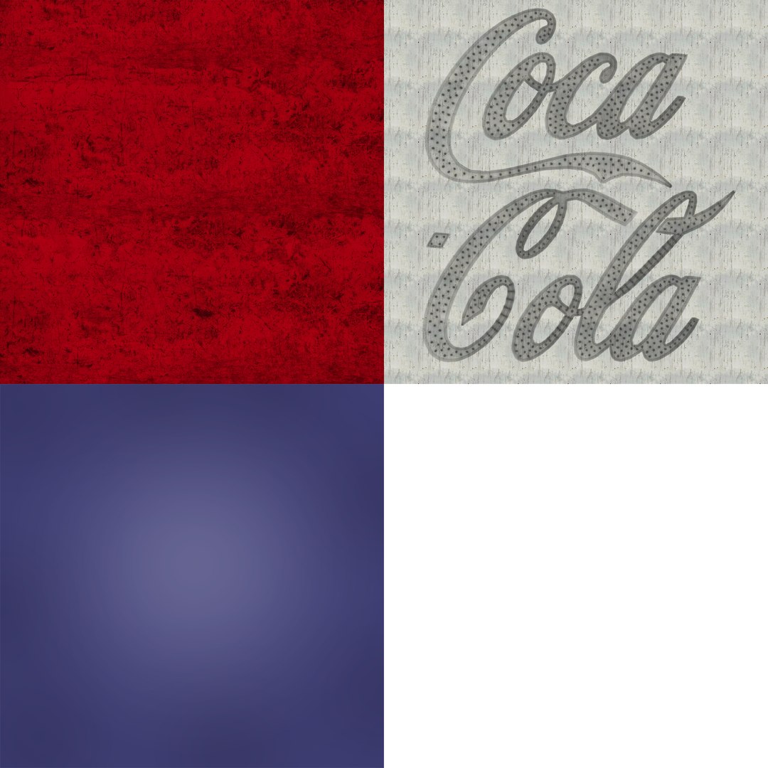 3d Model Coca Cola Vintage Sign