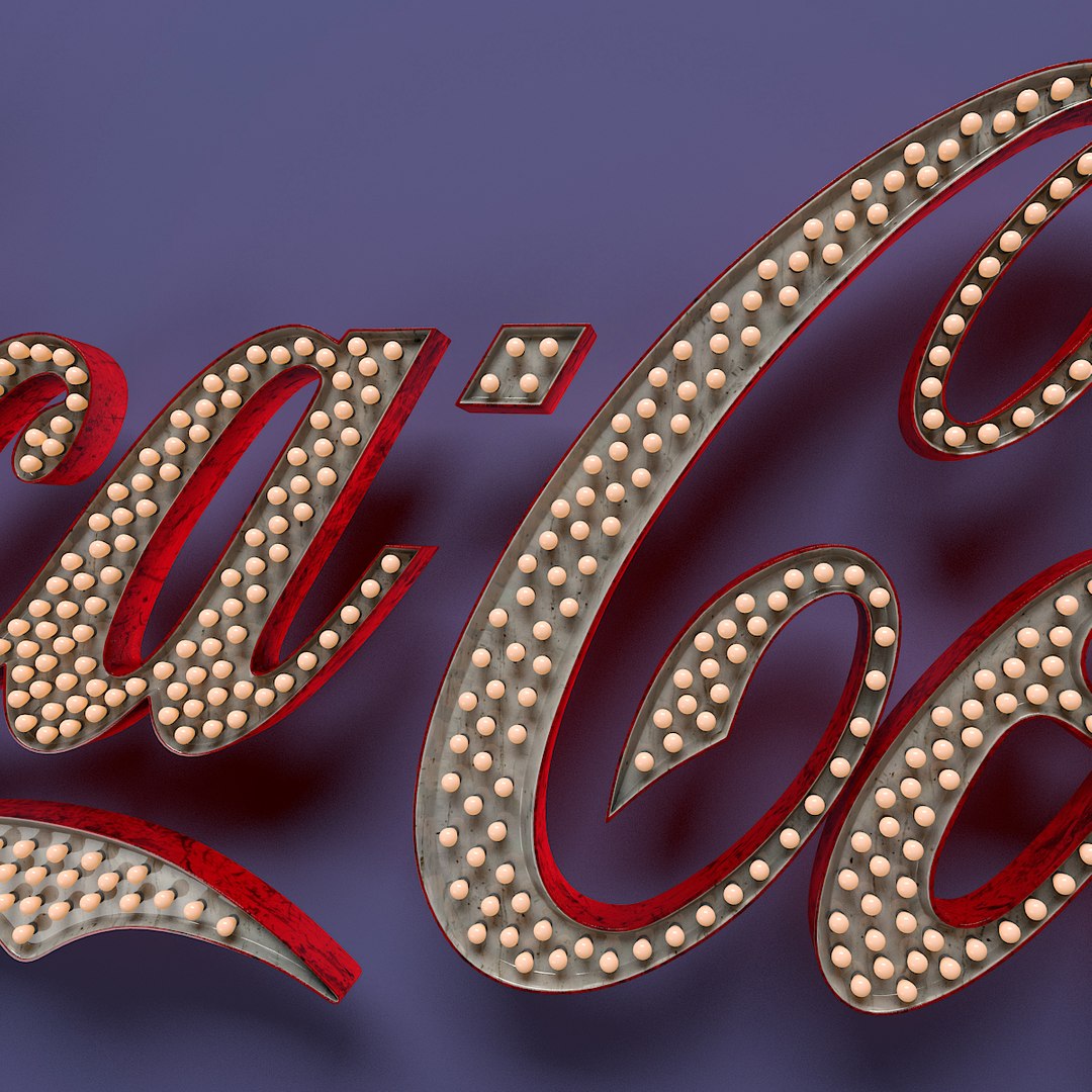 3d Model Coca Cola Vintage Sign
