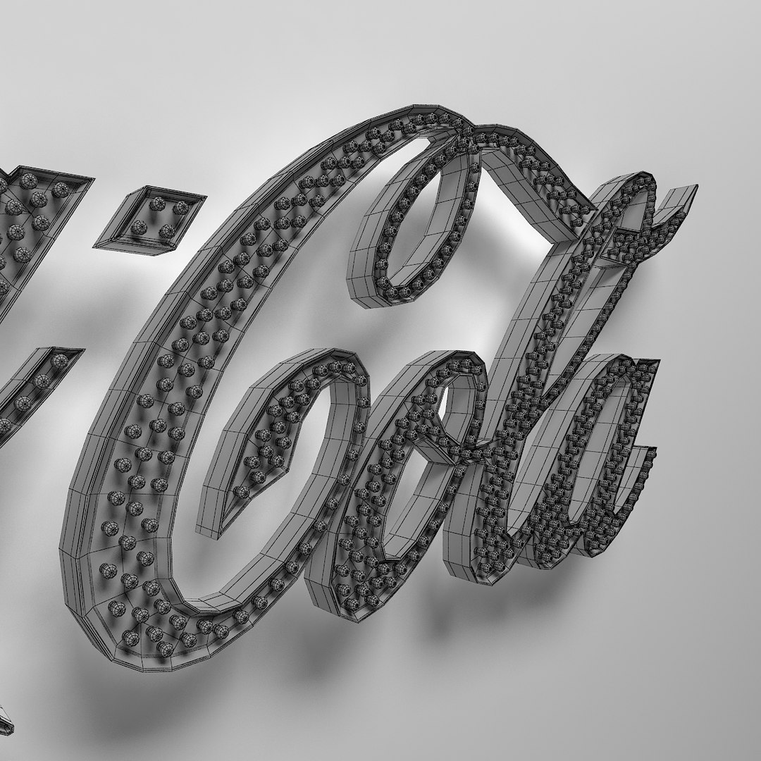 3d Model Coca Cola Vintage Sign