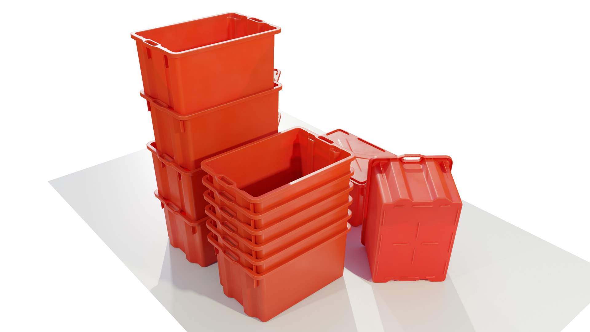 3D Plastic Crates - TurboSquid 2046928