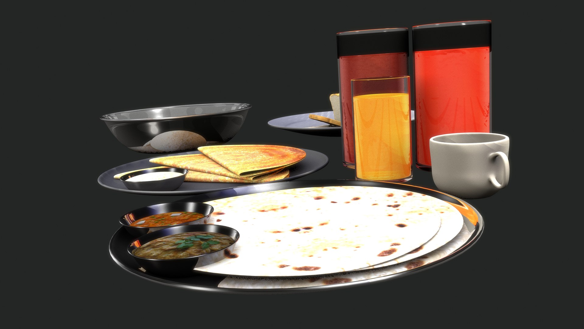 Breakfast 3D model - TurboSquid 1791592