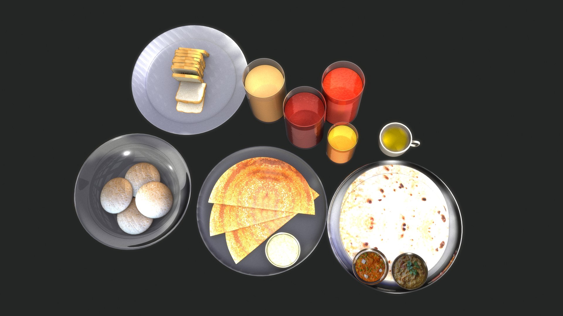Breakfast 3D model - TurboSquid 1791592