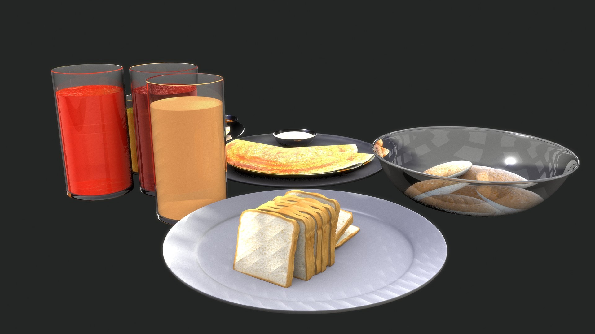 Breakfast 3D model - TurboSquid 1791592