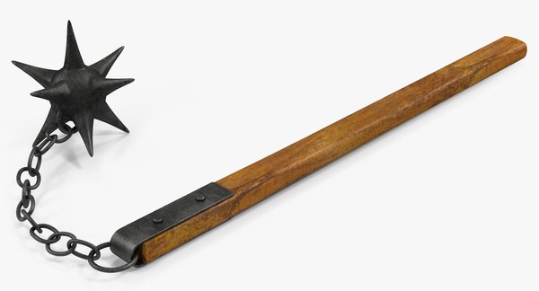 long spiked flail 3d model