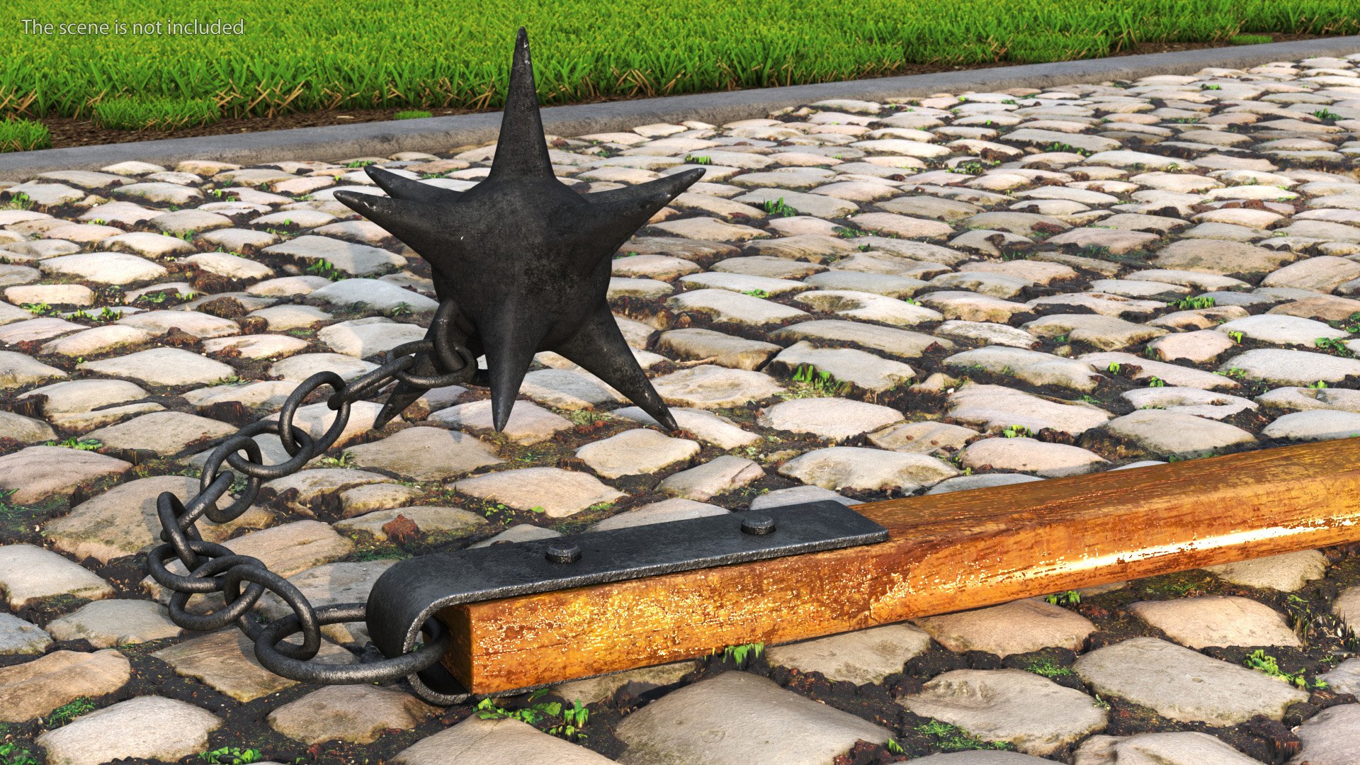 Long Spiked Flail 3d Model