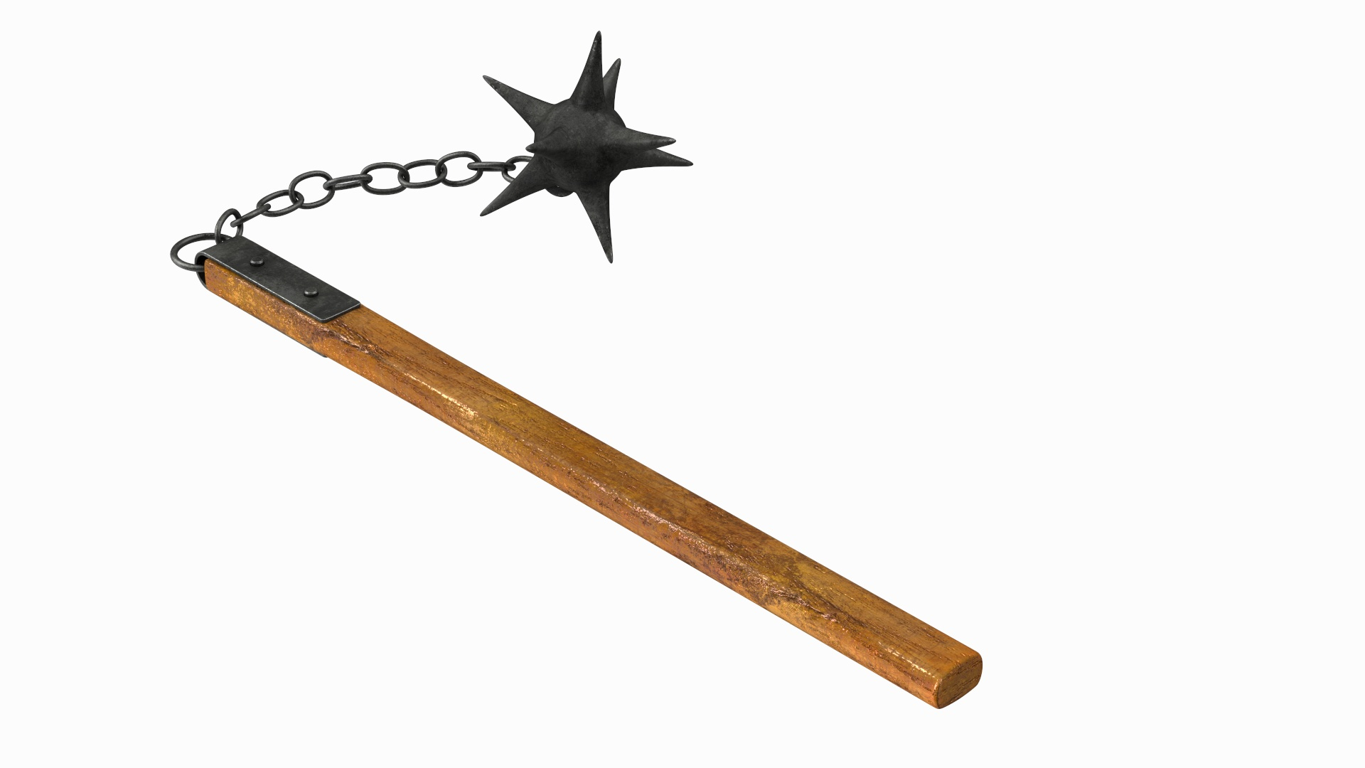 Long Spiked Flail 3d Model