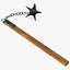Long Spiked Flail 3d Model