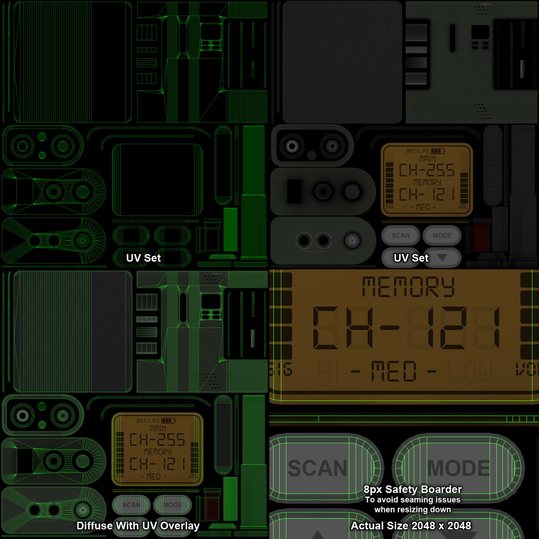3d Two-way Radio Model