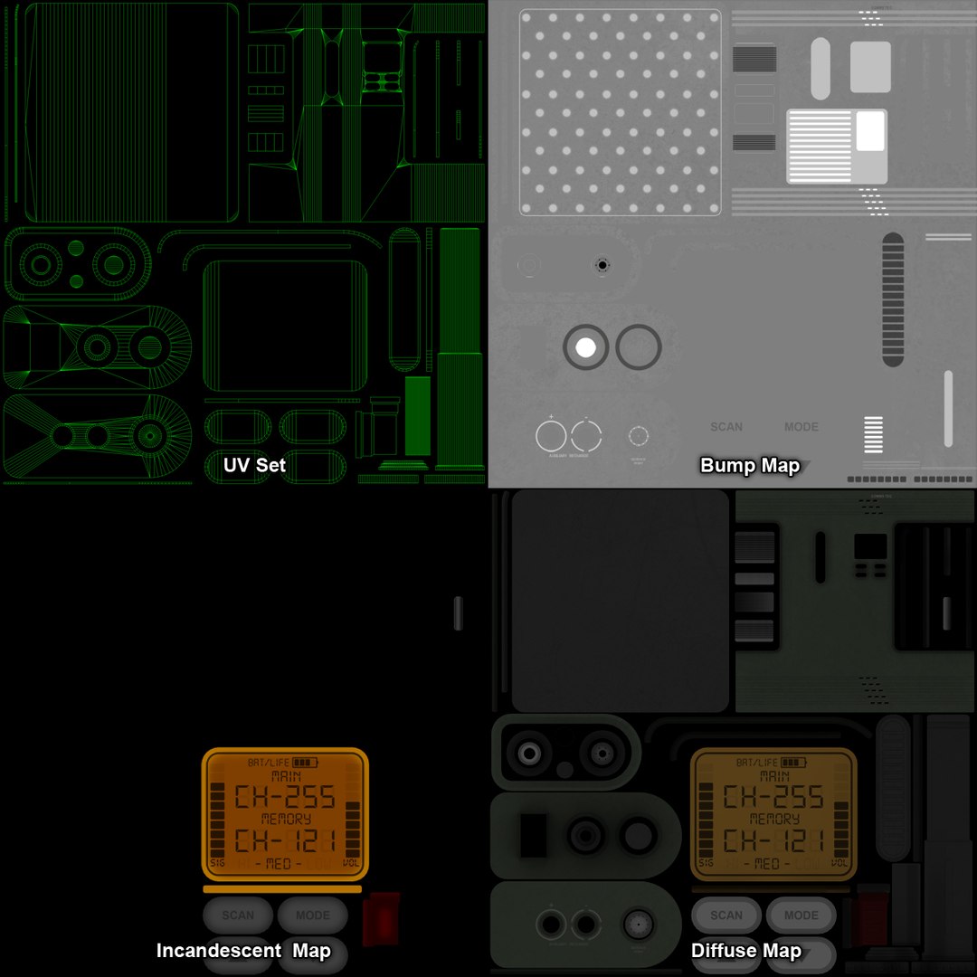 3d Two-way Radio Model