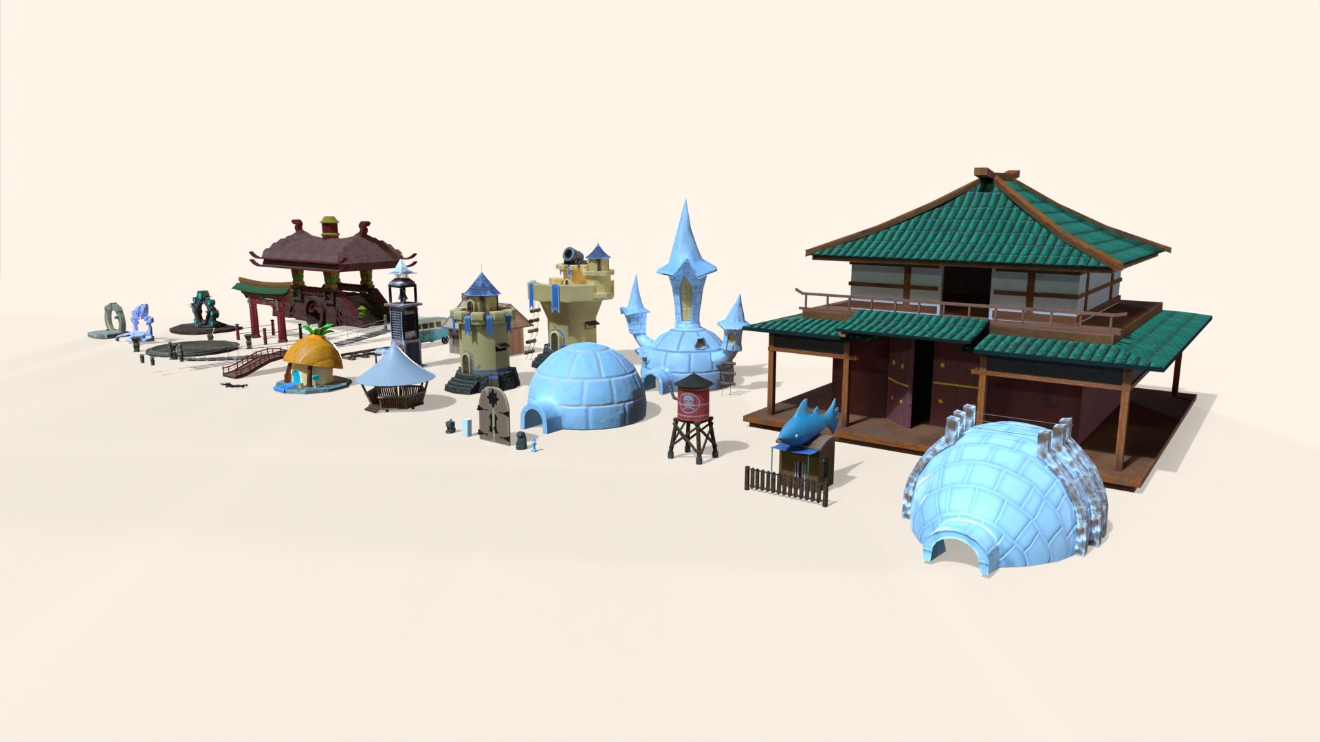 3D Stylized Heaven Model - TurboSquid 2074536