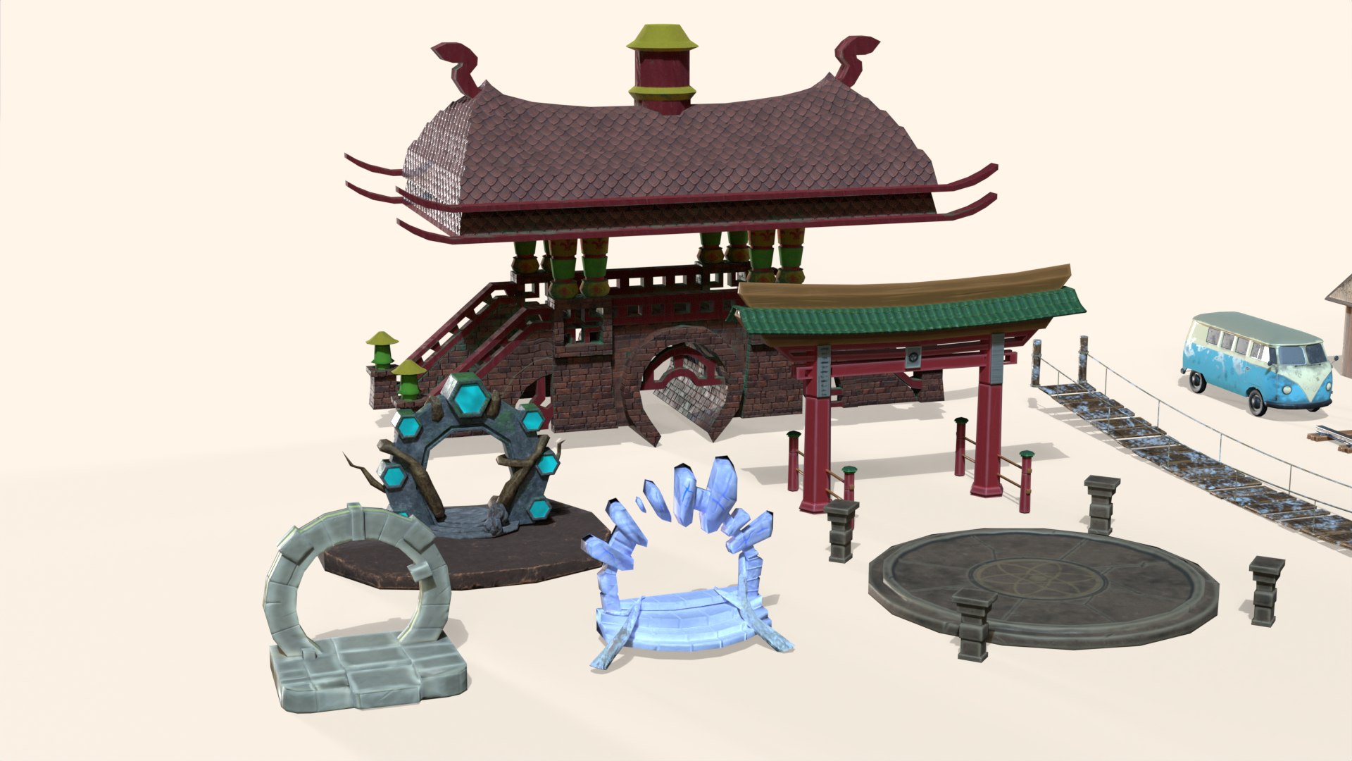 3D Stylized Heaven Model - TurboSquid 2074536