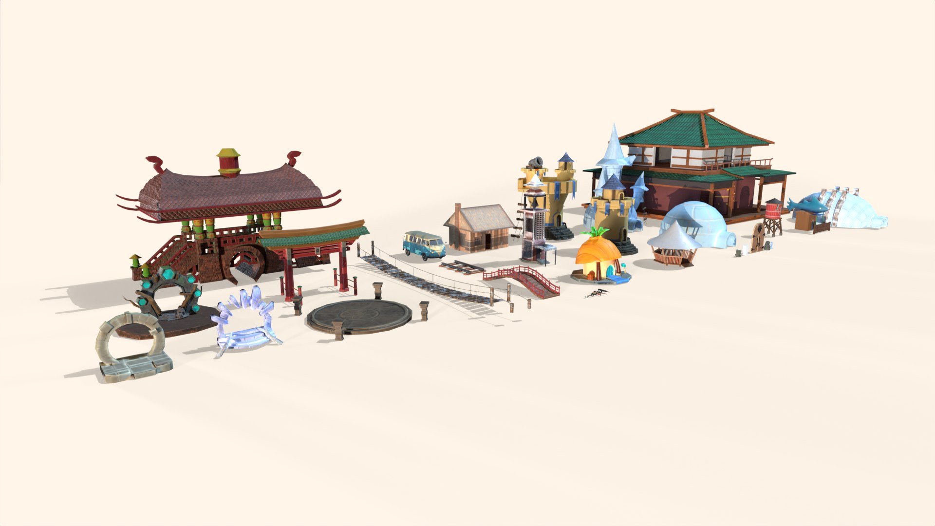 3D Stylized Heaven Model - TurboSquid 2074536