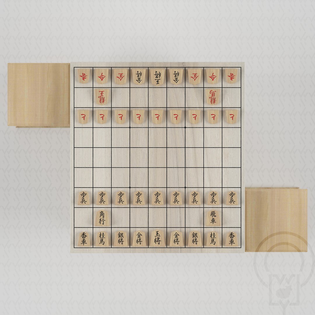 3D Model Chess Japanese Shogi - 2 Engraved - Traditional - TurboSquid ...