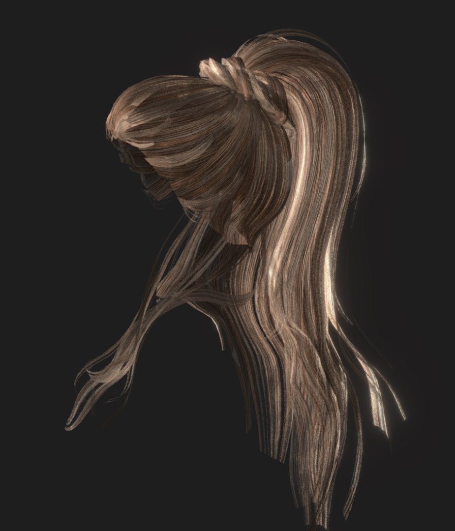 3D Female Hairstyle Hair Model - TurboSquid 1418954