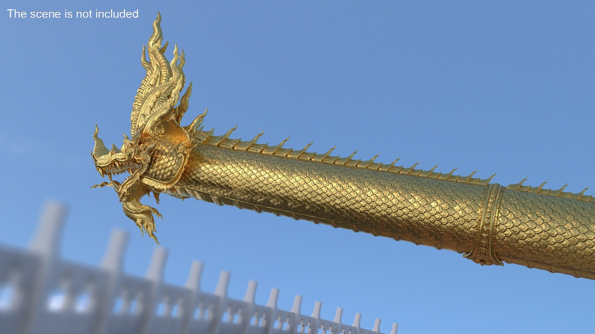 Gold Naga Dragon Rigged For Maya 3D Model - TurboSquid 2334184