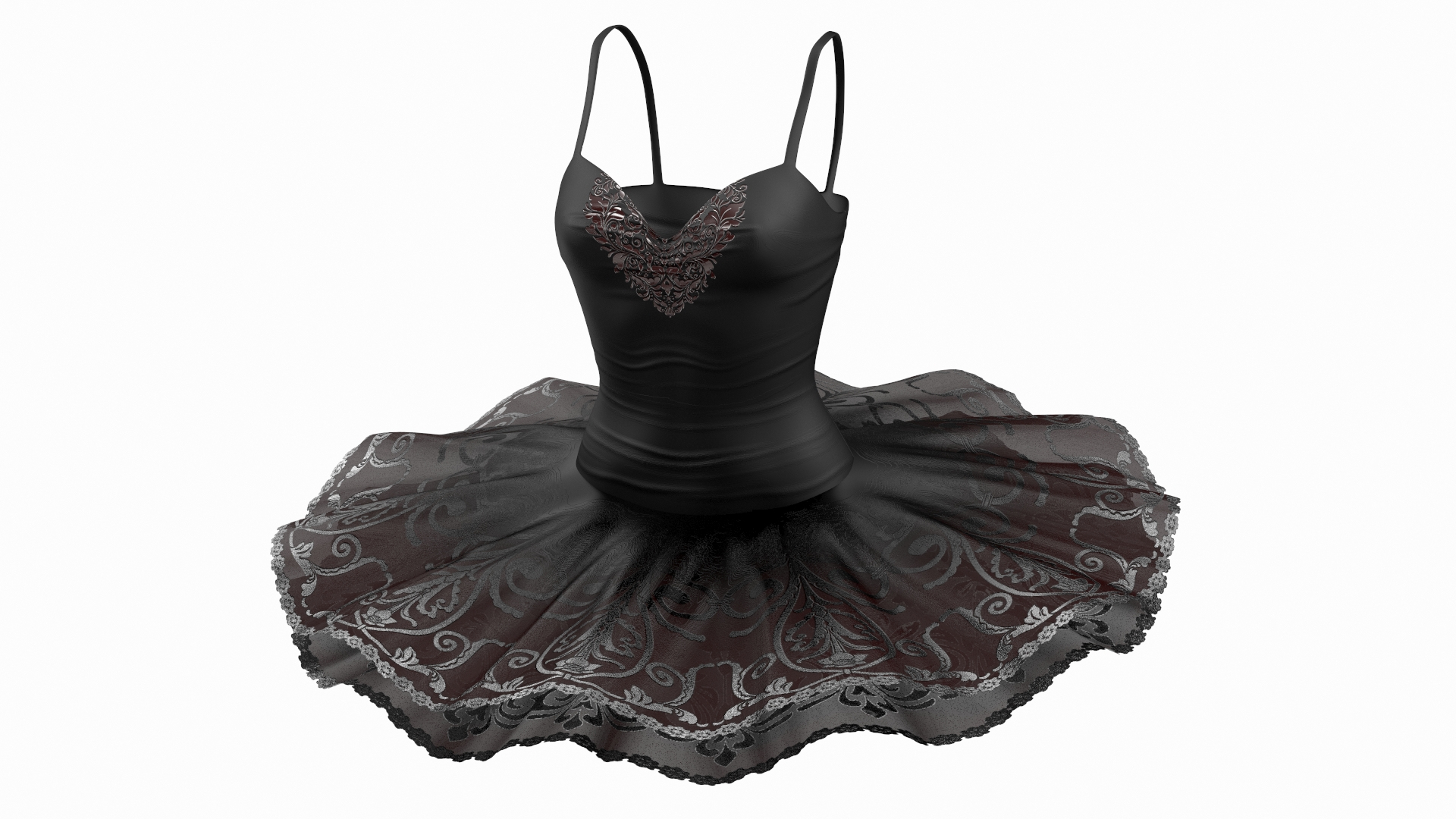 Black Swan Ballet Tutu 3D Model - TurboSquid 1658203