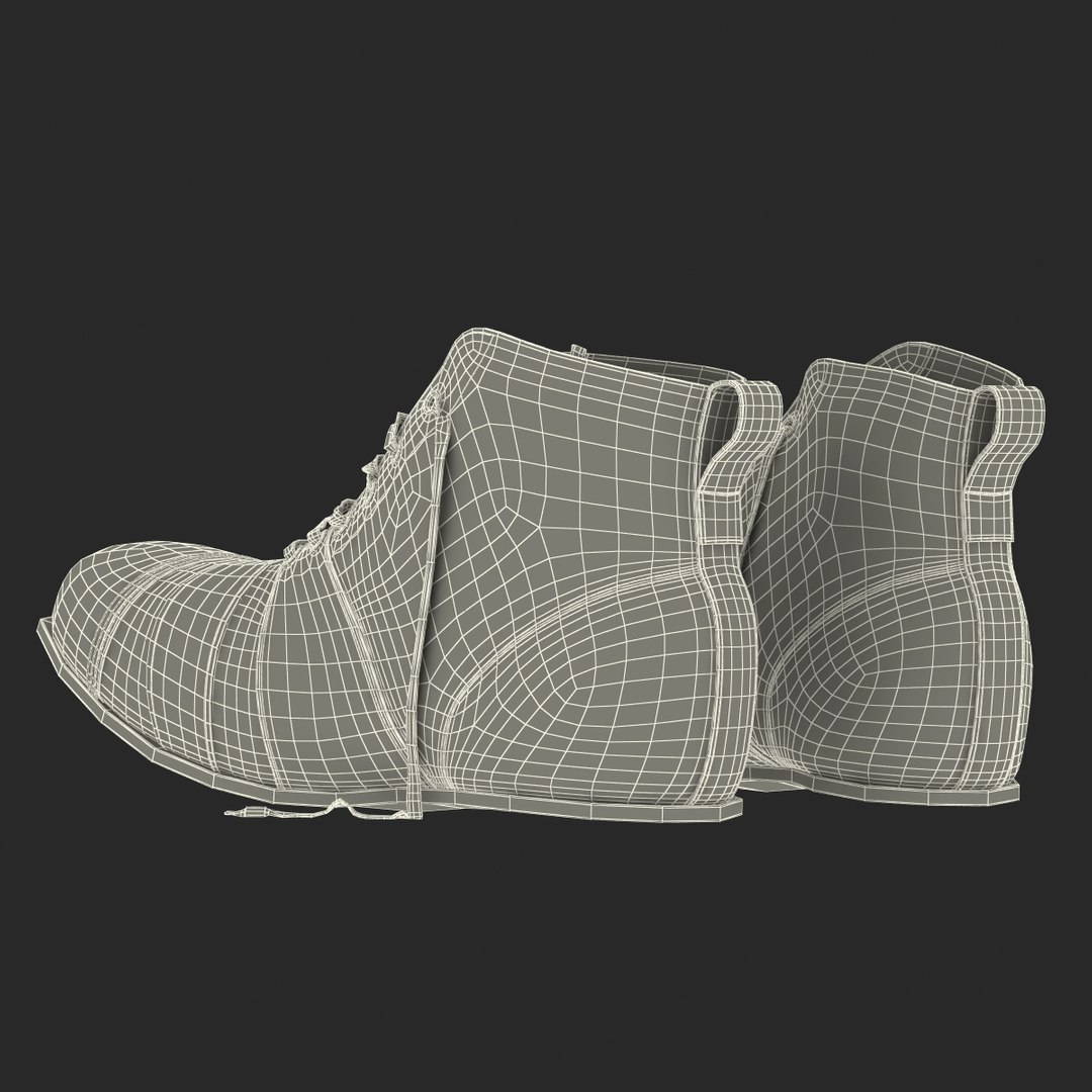 3d model vintage boots