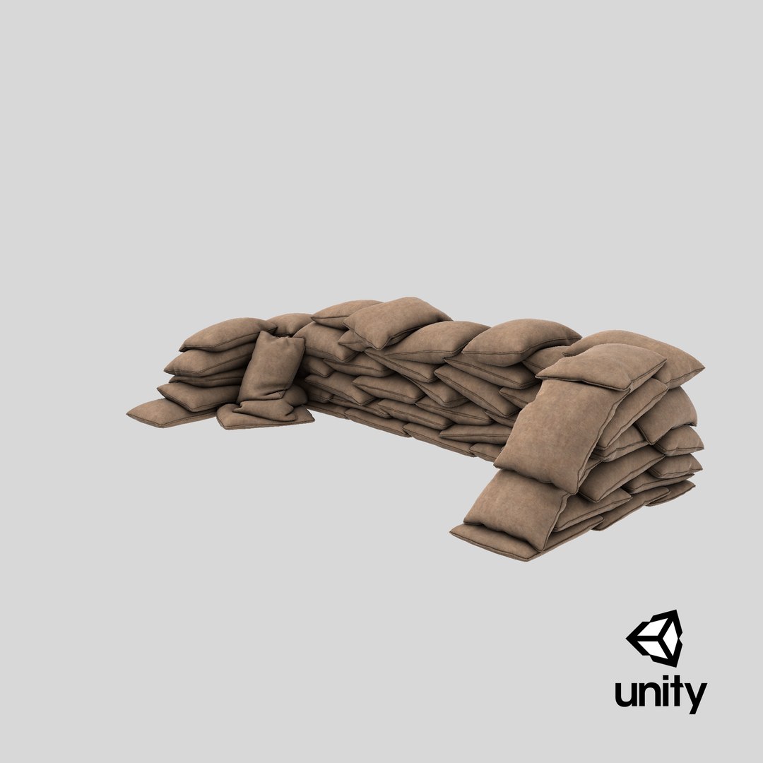 Sandbag Barricade 3D Model - TurboSquid 2141752