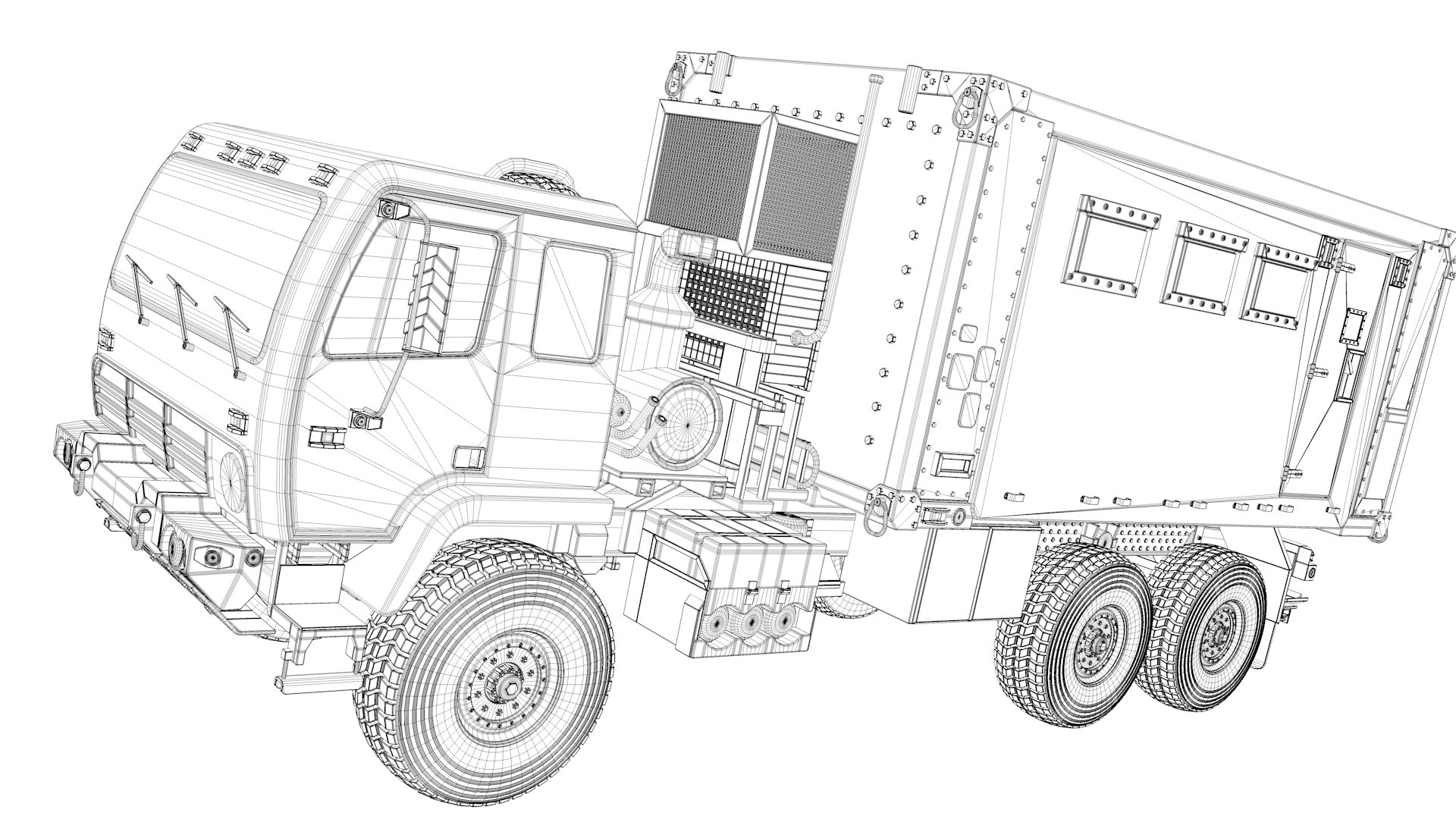 3D M1087 Expansible Van Truck - TurboSquid 2309252