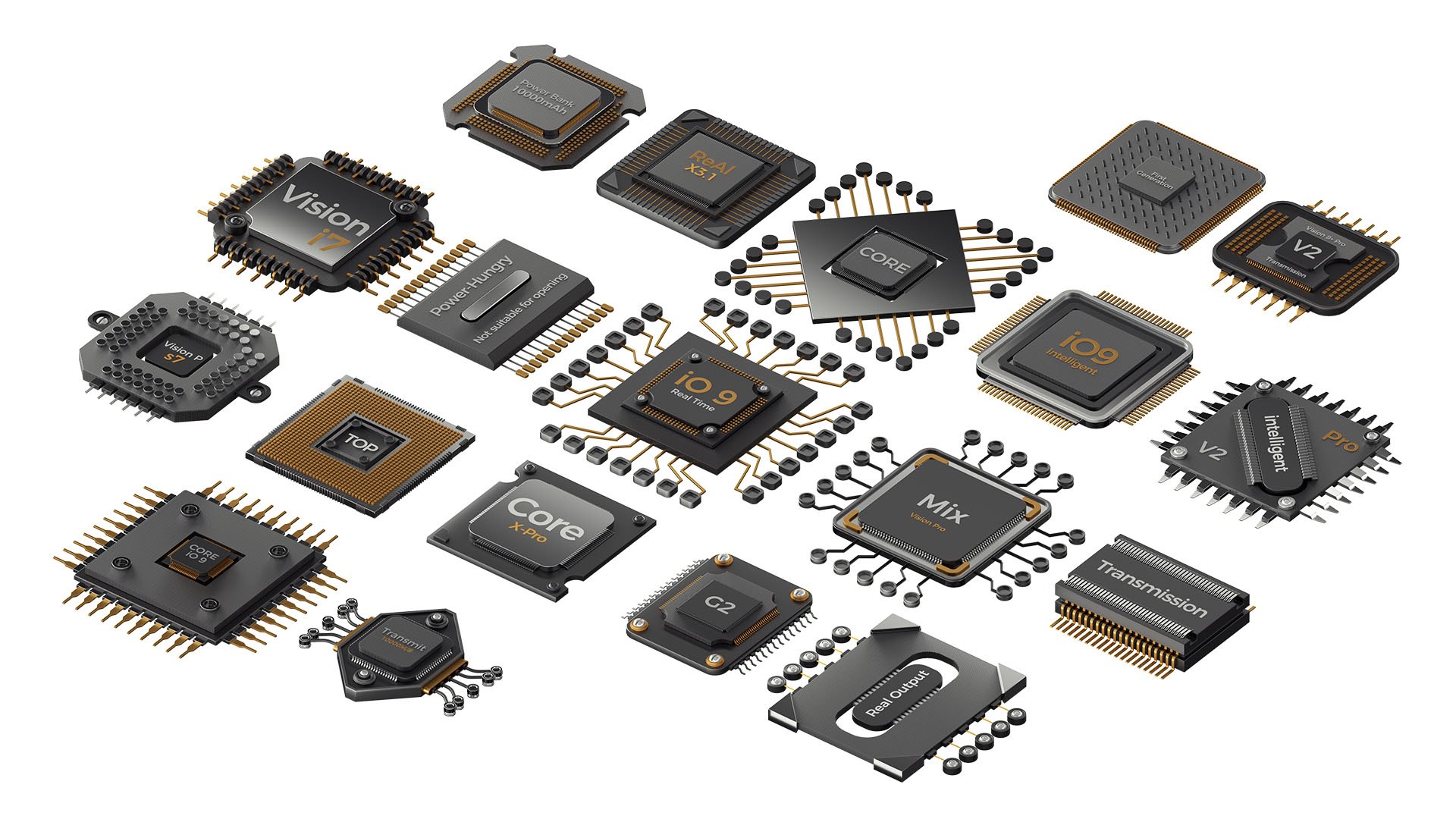 3D Model Circuit Digital Chip Kit Combination Vision Chip - TurboSquid ...