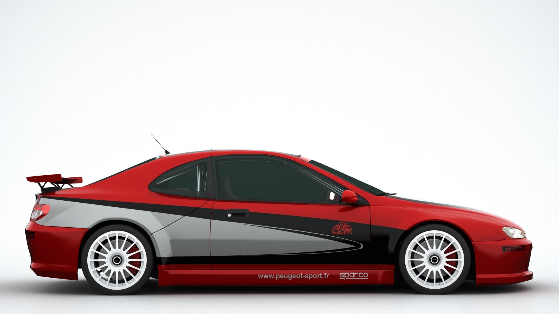 3D Peugeot 406 Coupe Silhouette - TurboSquid 2257827