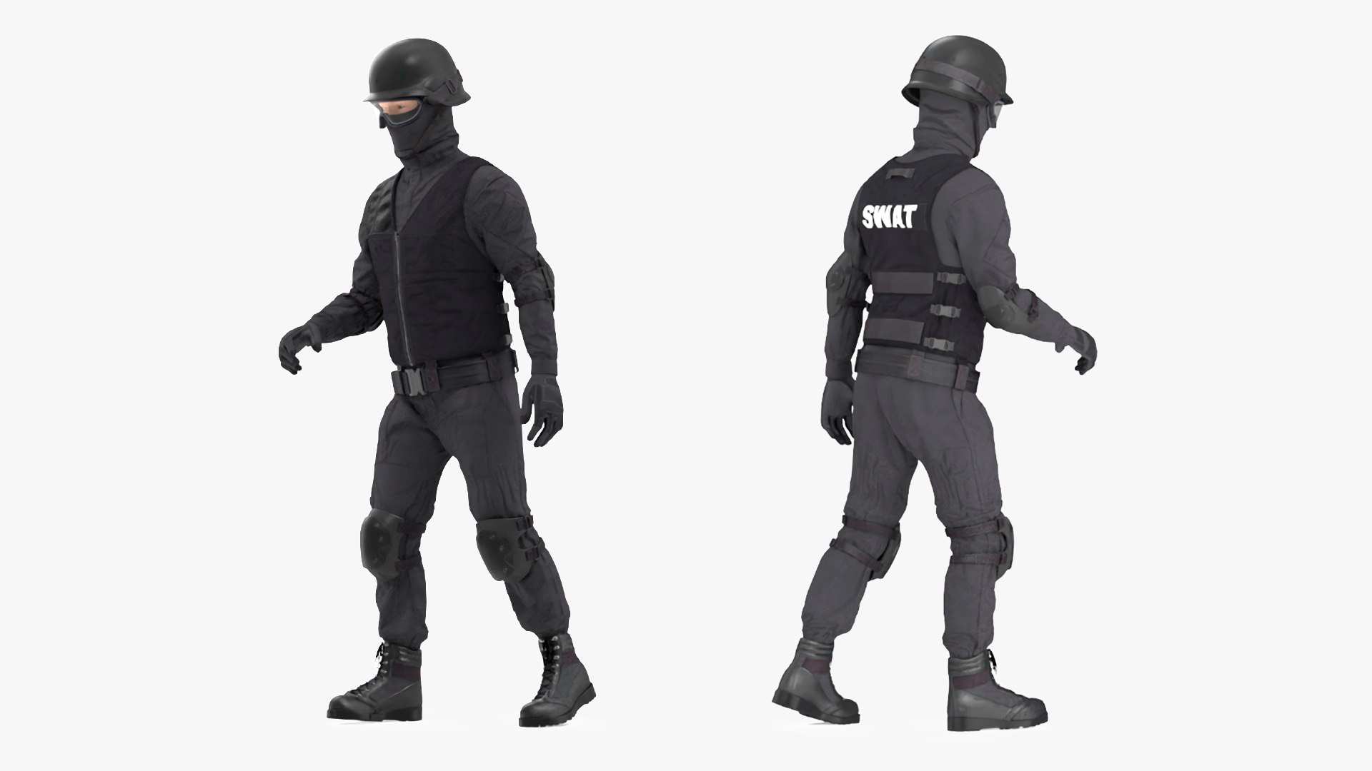 3D Tactical SWAT Officer Rigged For Maya Model - TurboSquid 2280717