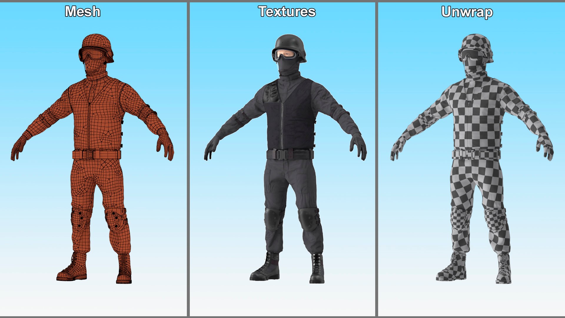 3D Tactical SWAT Officer Rigged For Maya Model - TurboSquid 2280717