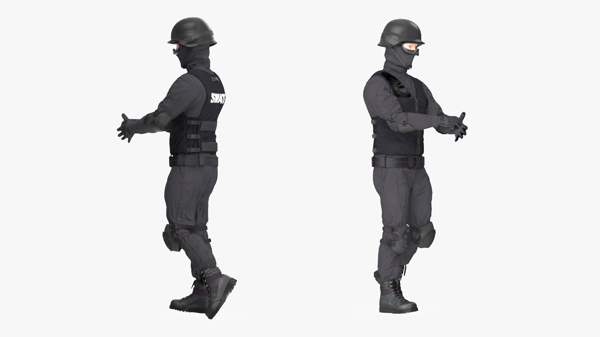 3D Tactical SWAT Officer Rigged For Maya Model - TurboSquid 2280717