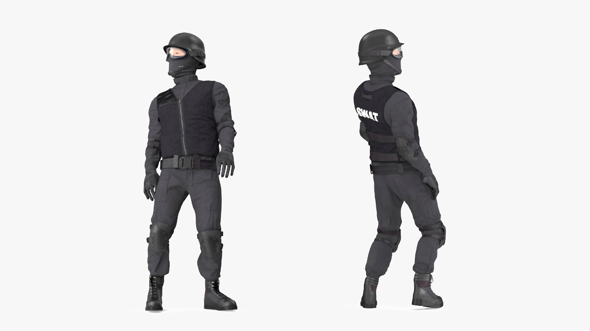3D Tactical SWAT Officer Rigged For Maya Model - TurboSquid 2280717