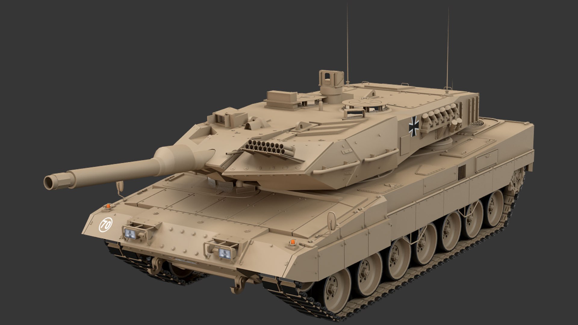 3D German Leopard 2a6 Desert - TurboSquid 1489537